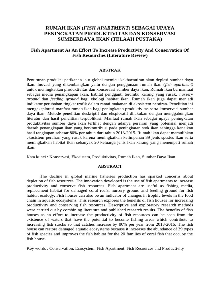 Revisi Update Draft Rumah Ikan | PDF