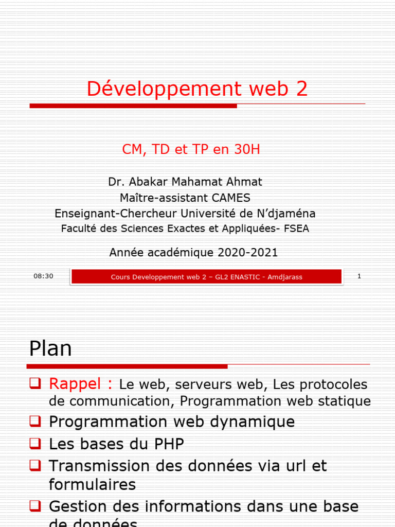 Developpemnt Web2 PDF | PDF