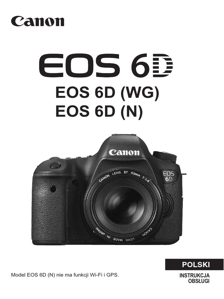 Instrukcja Canon EOS 6D PL | PDF