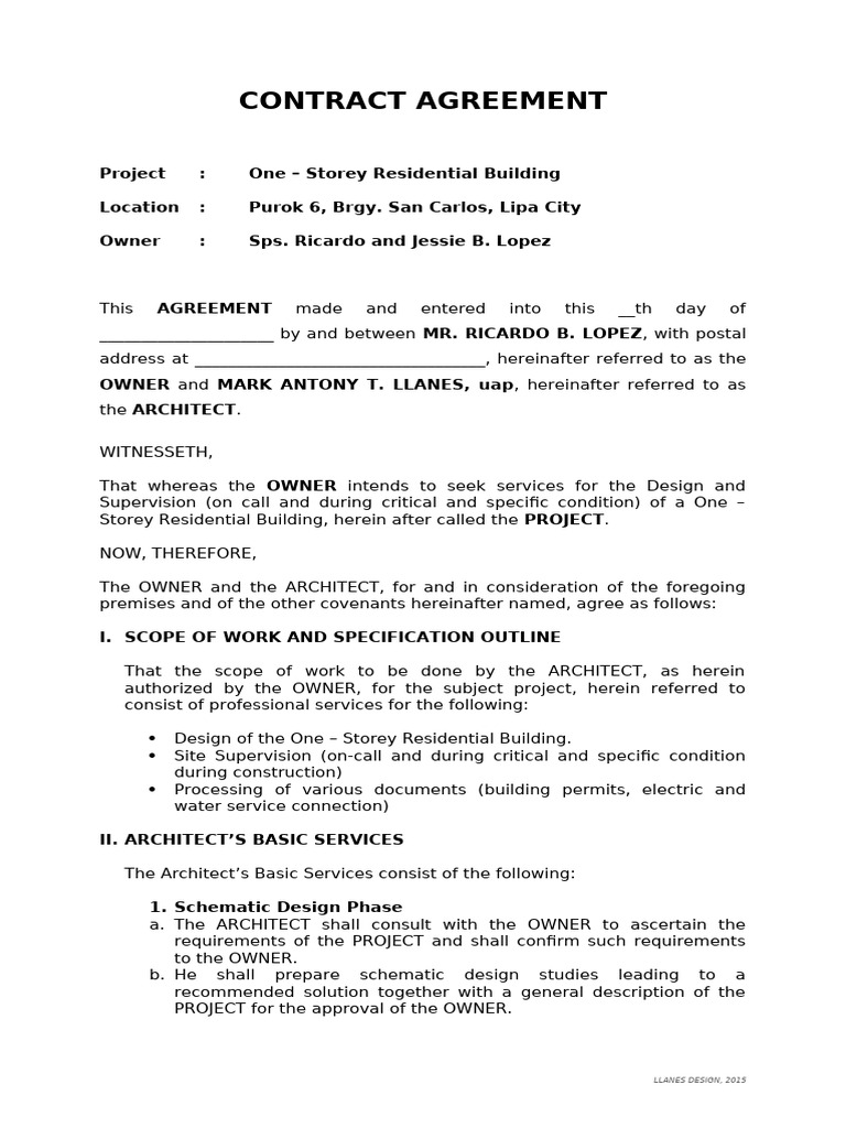 Contract Agreement (Design) | PDF