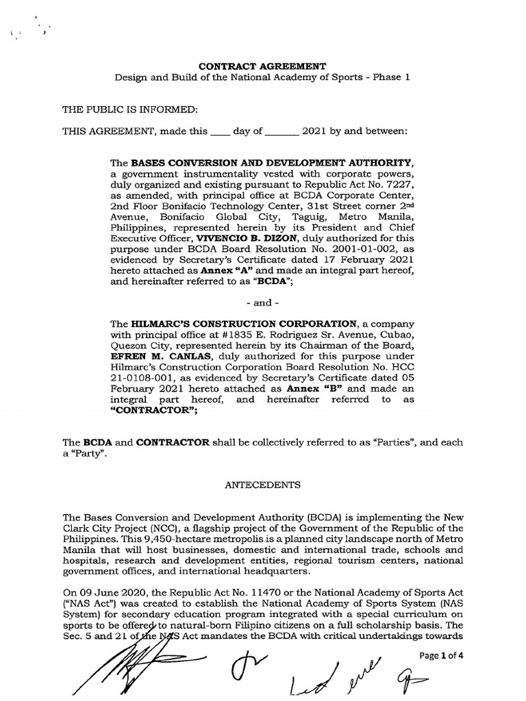Contract Design and Build NAS - 0 | PDF