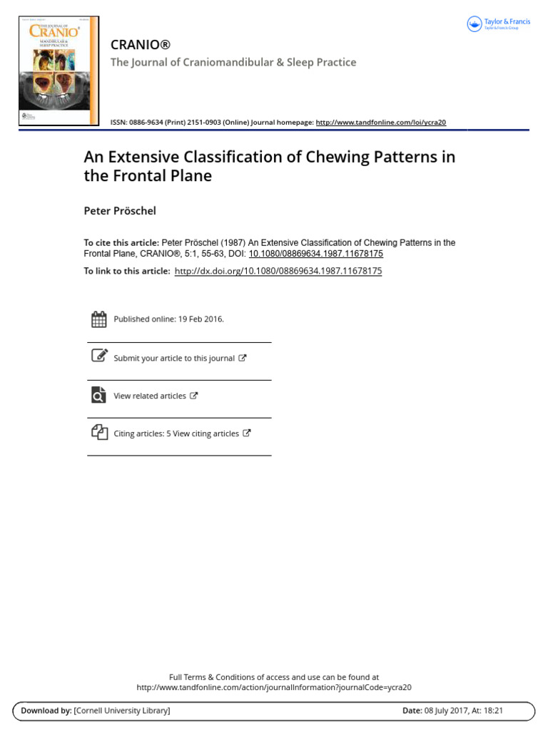 Pröschel1987 - An Extensive Classification of Chewing Patterns in The ...