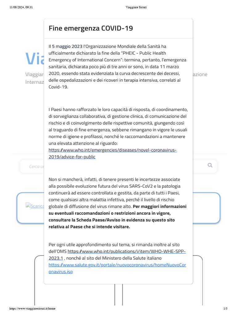 Viaggiare Sicuri | PDF