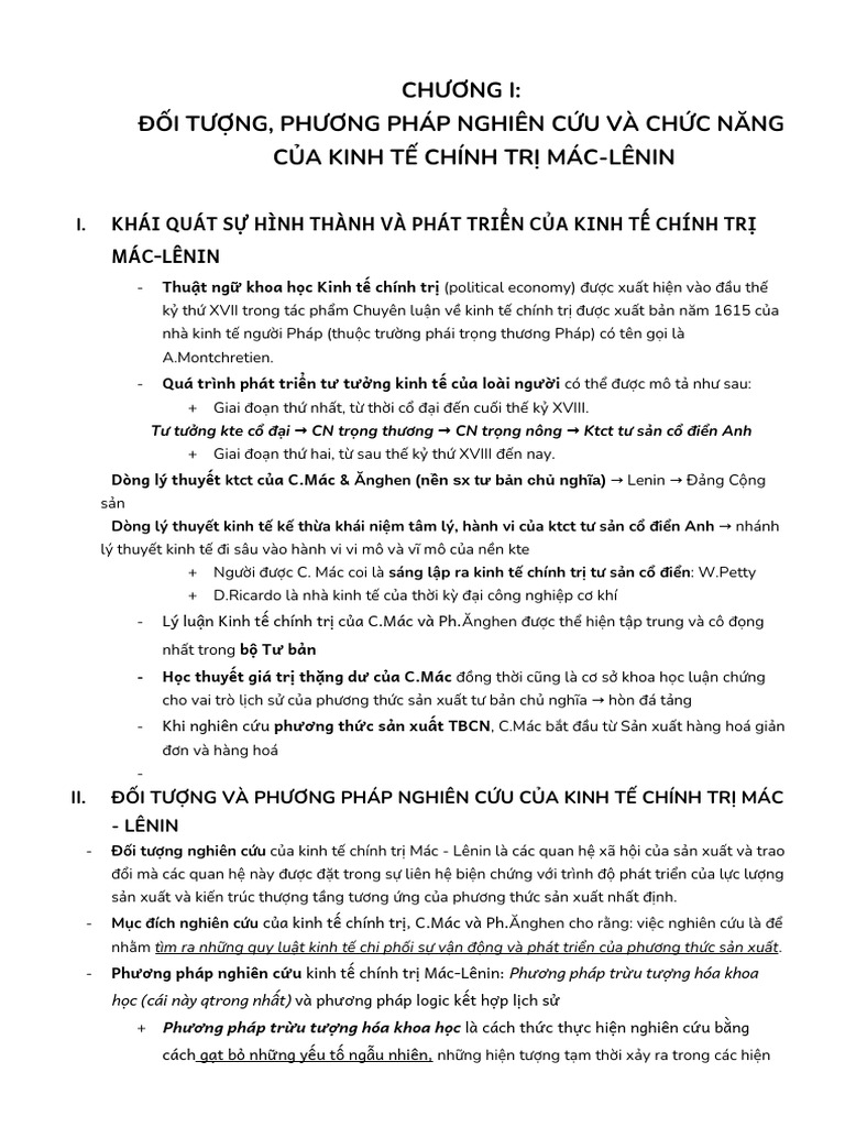 Note Bài - KTCT | PDF