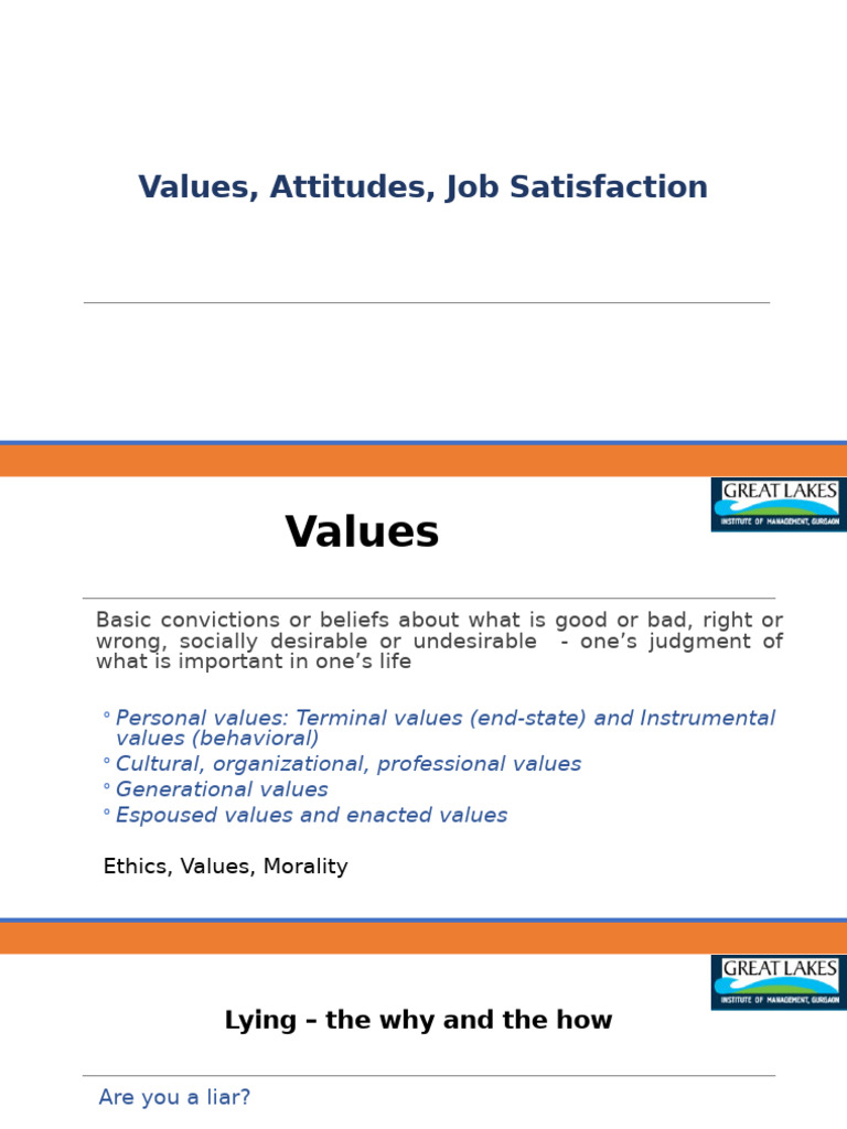 Values Attitudes Job+Satisfaction For+sharing | PDF