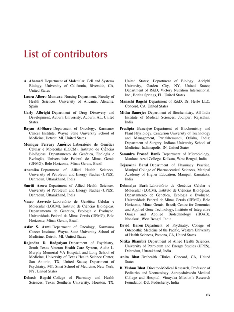 List of Contributors - 2022 - Microbiome Immunity Digestive Health and ...
