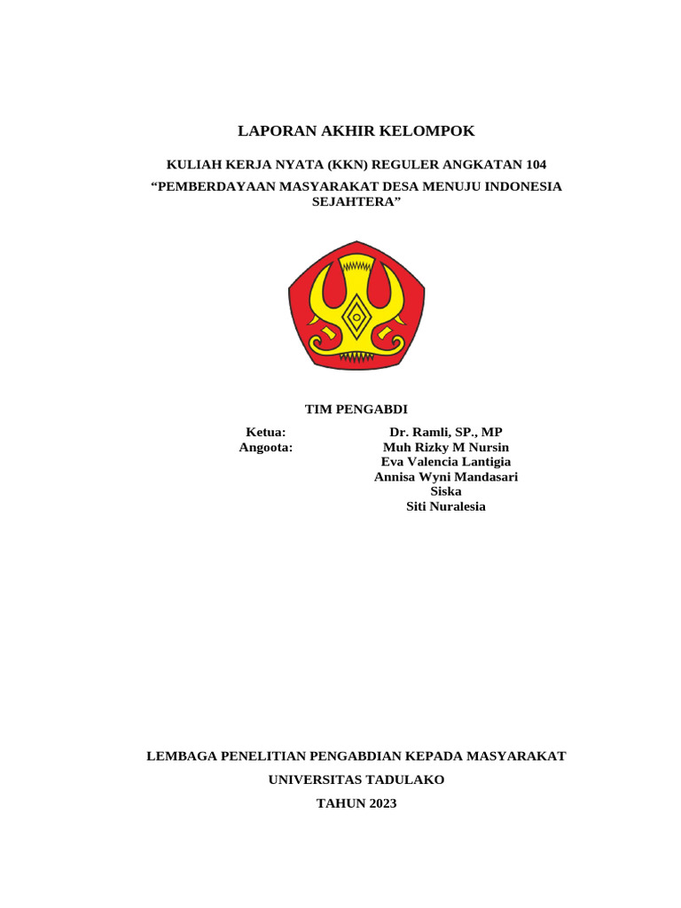Laporan Akhir Kelompokkkkk | PDF