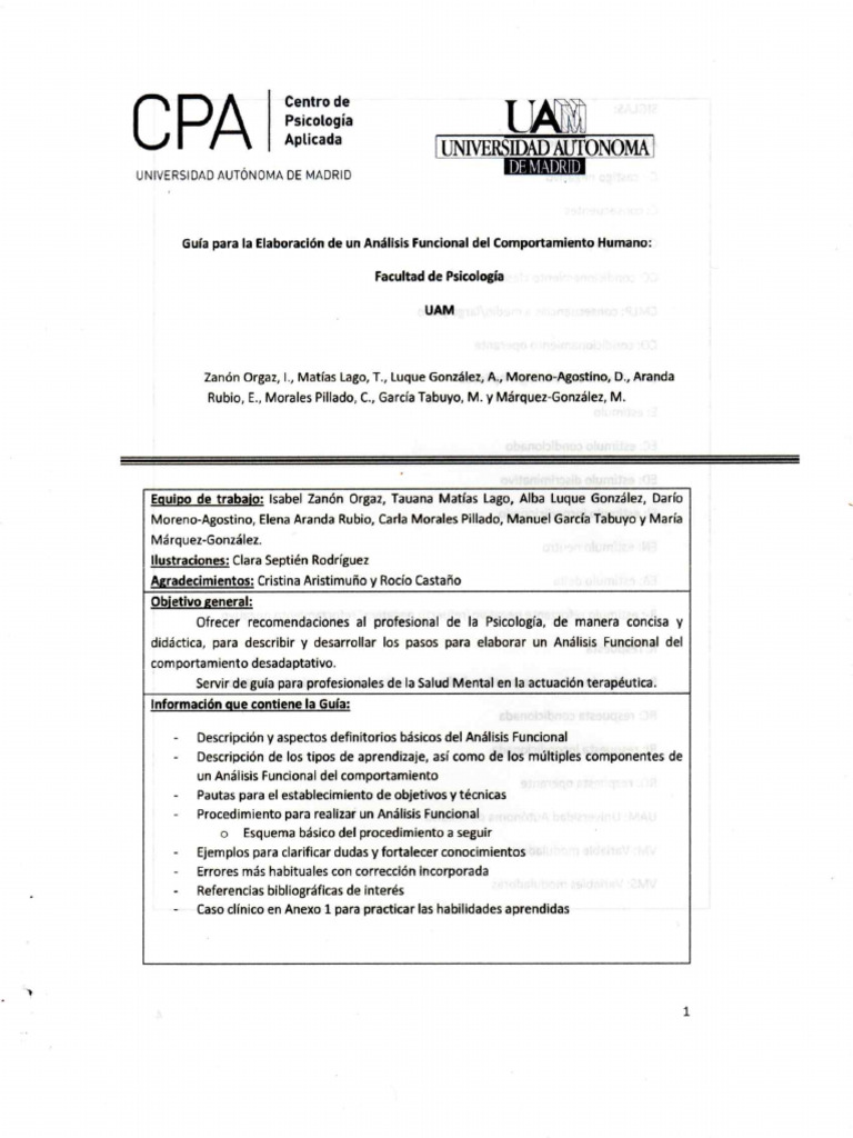 Análisis Funcional de La Conducta | PDF