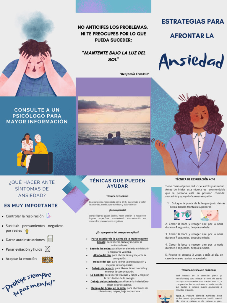 Estrategias para Afrontar La Ansiedad Corregido | PDF