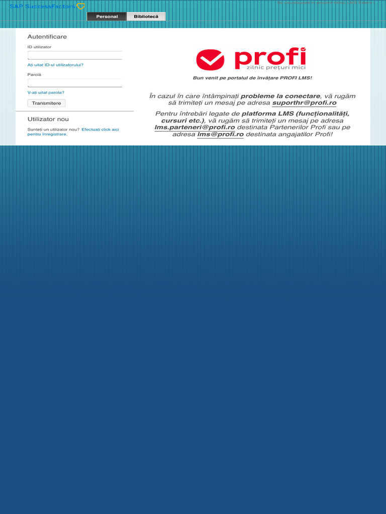 SuccessFactors Learning Locuri Autentificare | PDF