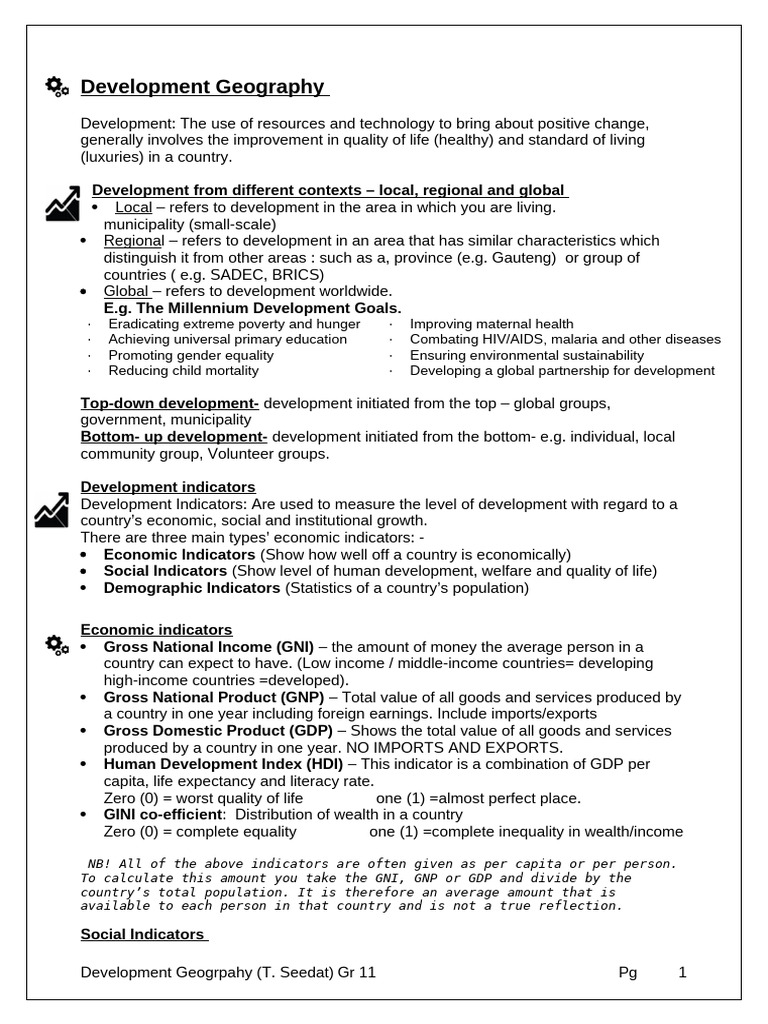 GR 11 Development Notes | PDF