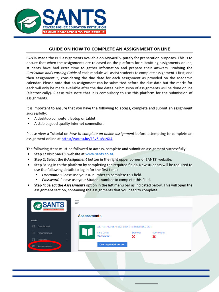 Guide On How To Complete An Assignment | PDF