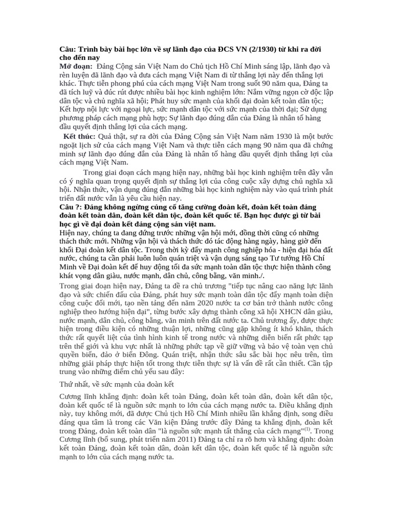 Ôn tập KTHP LSĐ | PDF