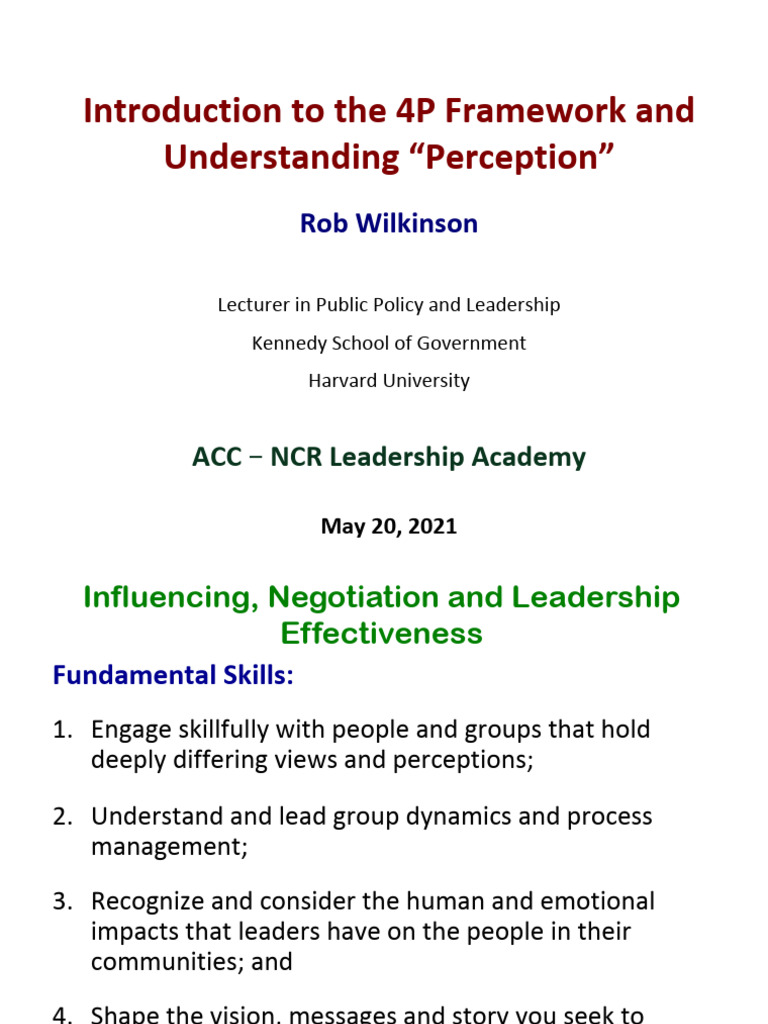 1 4p Understanding Perception Academy2021 | PDF