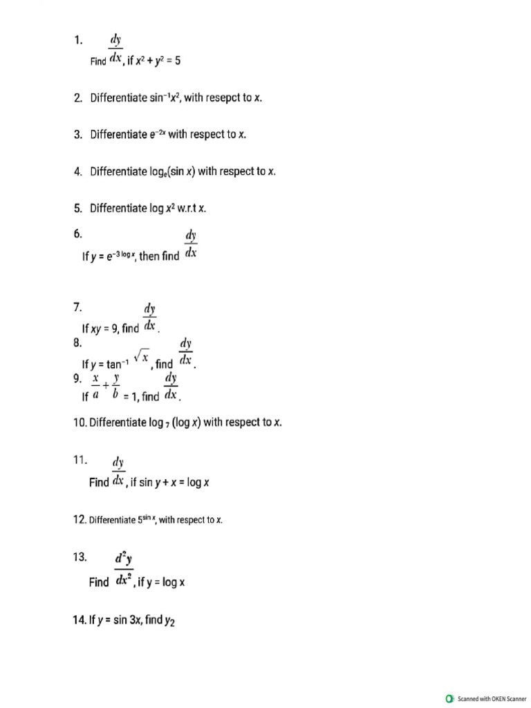 Differentiation | PDF