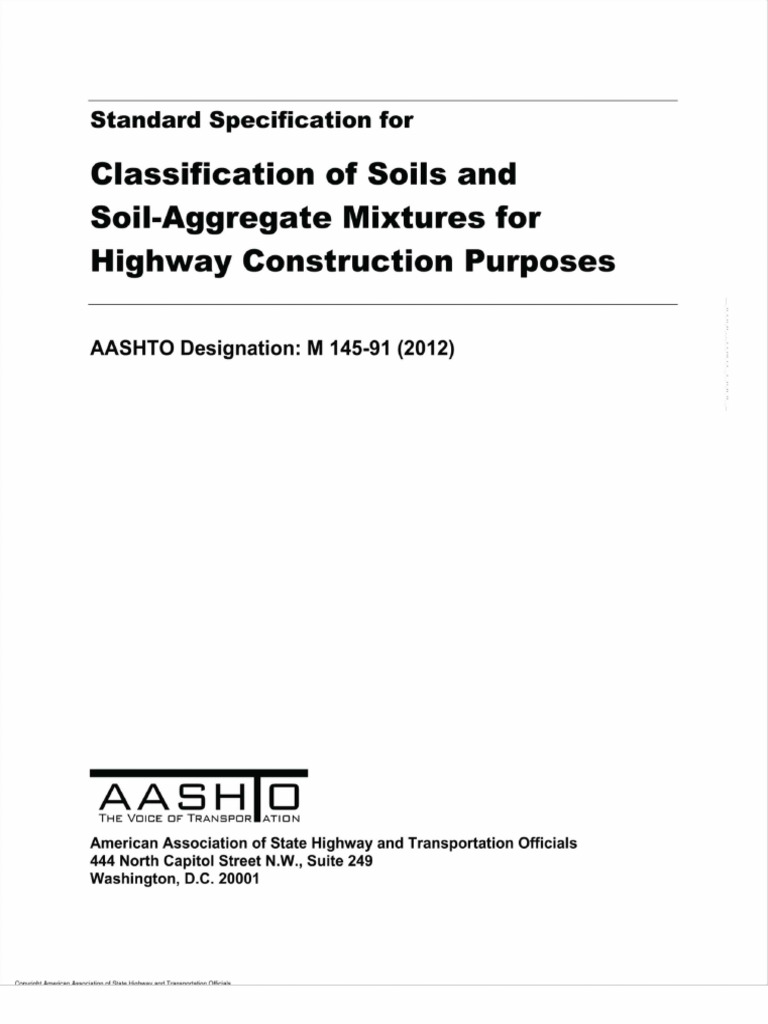 AASHTO Designation M 145-91 (2012) Classification of Soils and Soil ...