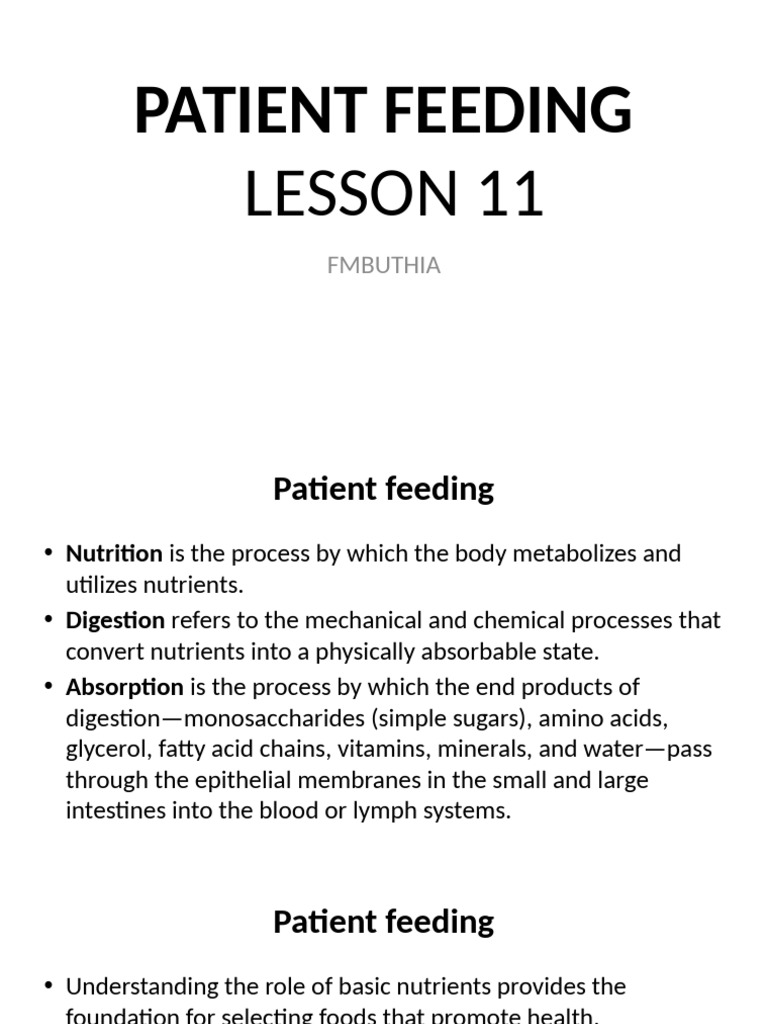 Patient Feeding | PDF