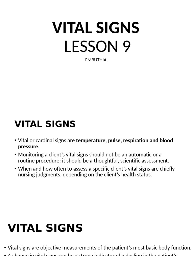 Vital Signs | PDF