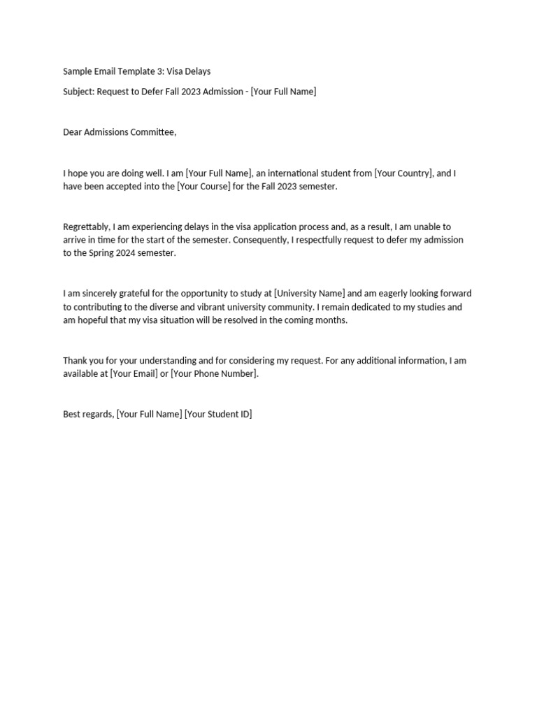 Deferment Letter | PDF