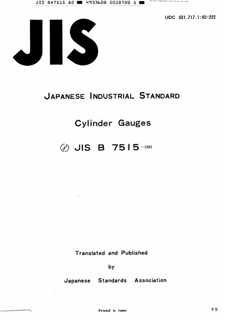 Jis B 7515-1982 | PDF