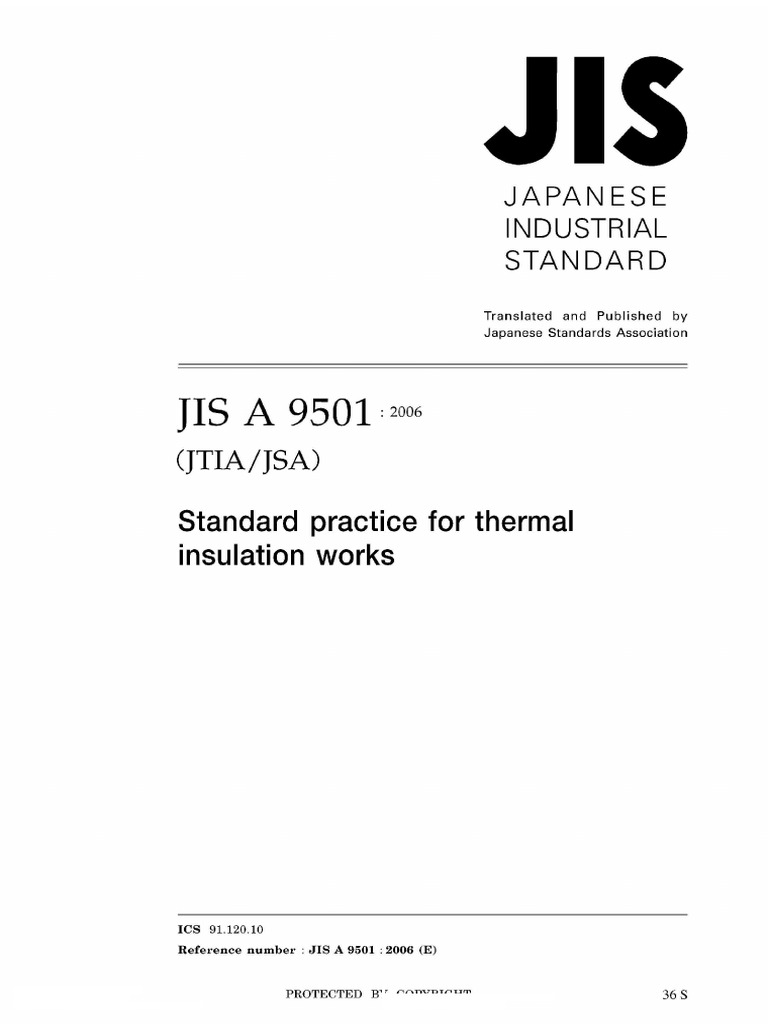 Jis A9501-2006 | PDF