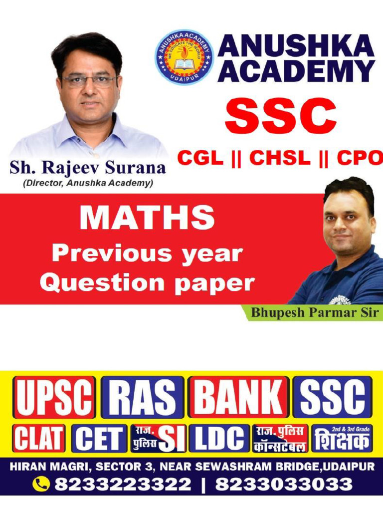 30 - Maths SSC CGL Imp. Questions by Bhupesh Sir | PDF