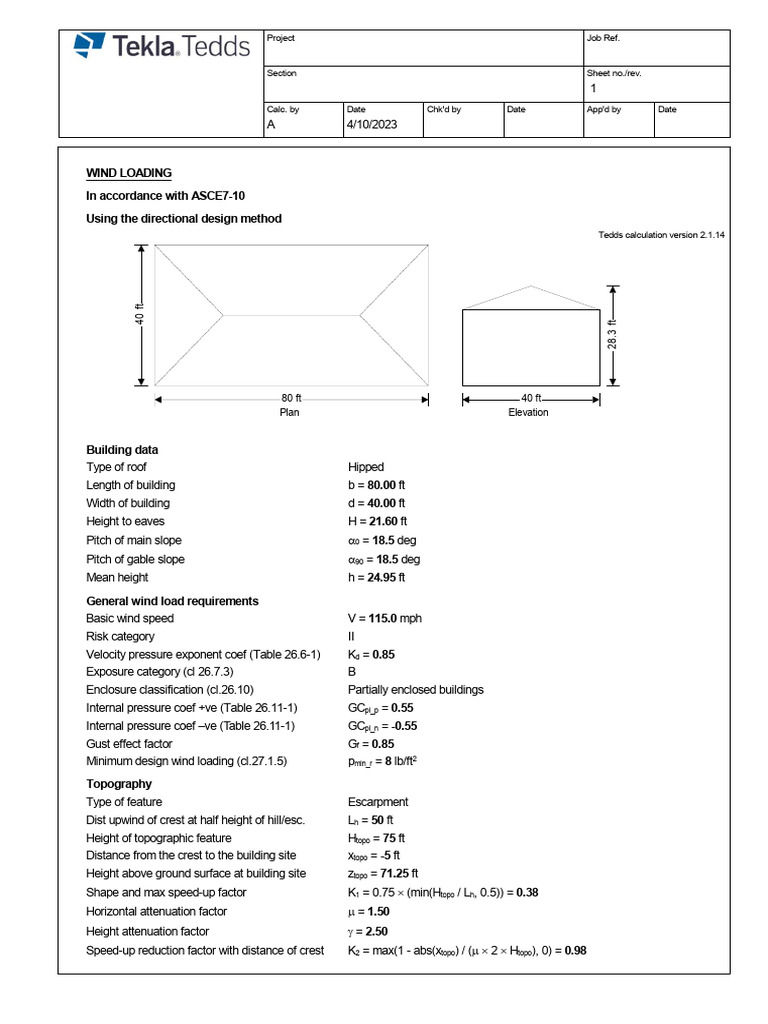 Wind Loading (ASCE7) | PDF