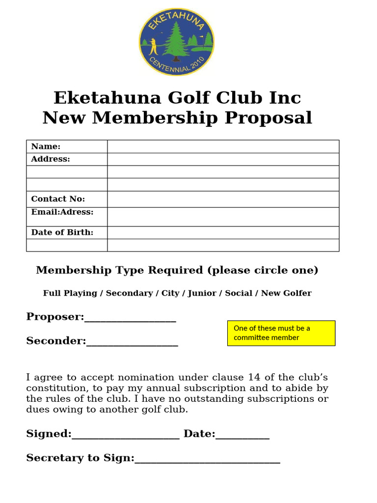 EGC - Membership Form | PDF