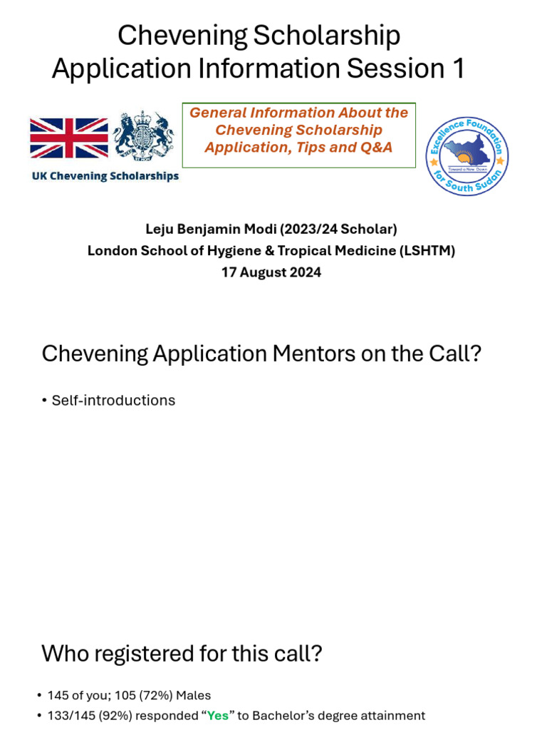 General Information About The Chevening Scholarship Application and ...