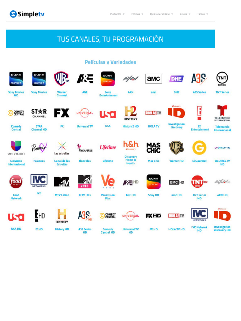 Canales de Simple TV | PDF