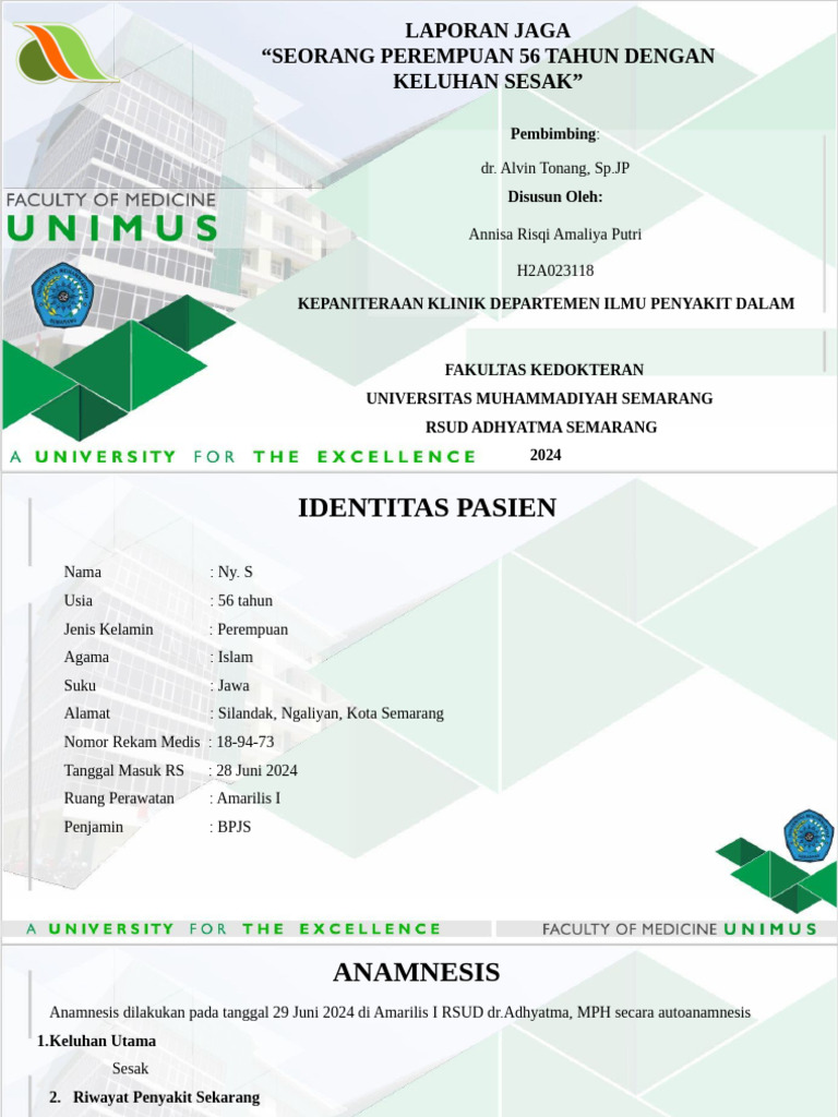 Laporan pagi CHF brpn | PDF