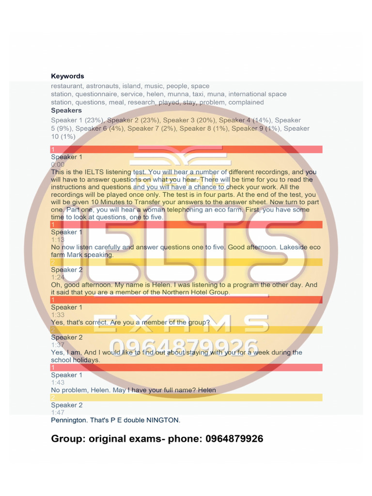 Test 8 - Transcripts | PDF