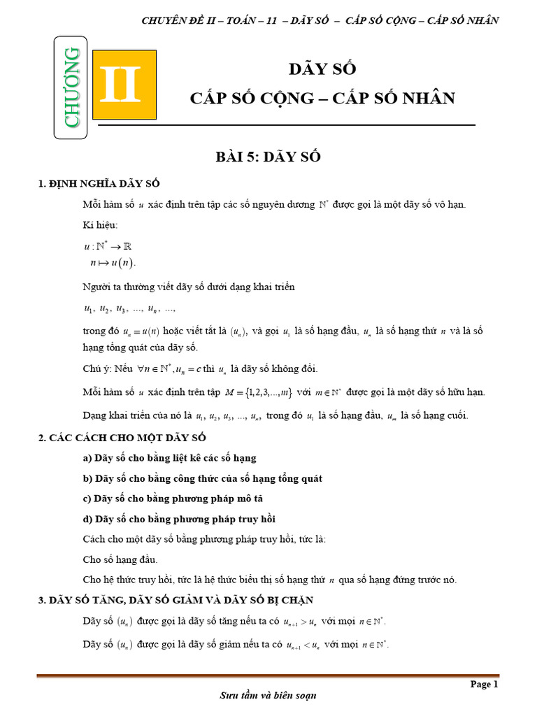 Chuyen de Day So Cap So Cong Va Cap So Nhan Toan 11 Knttvcs Trang Đã ...