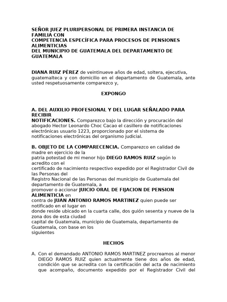 Juicio Oral Ejemplo Clase | PDF