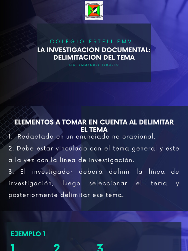 Investigacion Documental: Delimitacion Del Tema | PDF