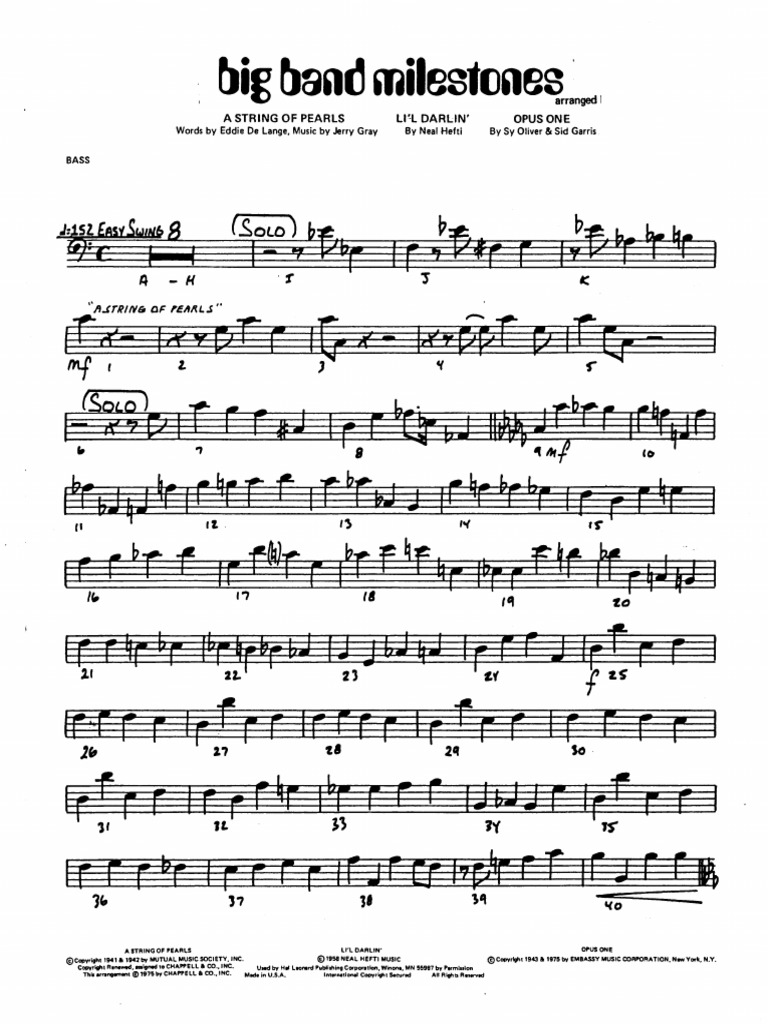 Big Band Milestones | PDF
