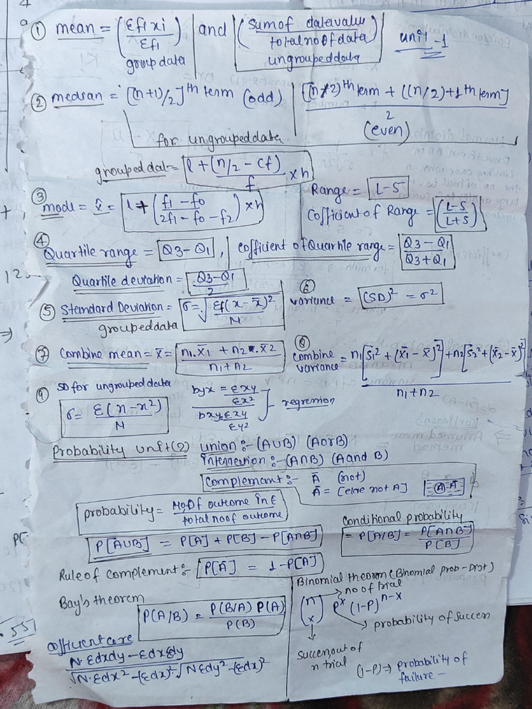 Statistics Formula | PDF