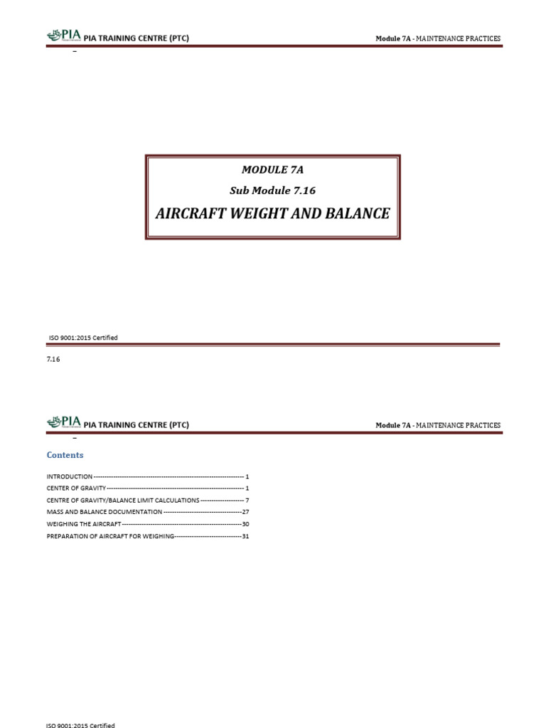 Module 7 (Maintenance Practices) Sub Module 7.16 | PDF