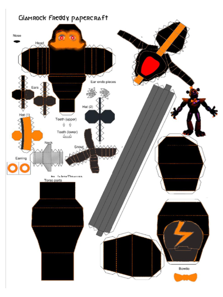 Glamrock Nightbear Papercraft | PDF
