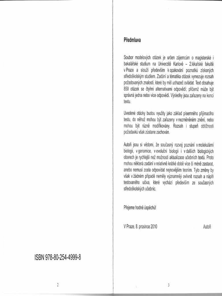 LF2 UK - BI Modelové Otázky | PDF