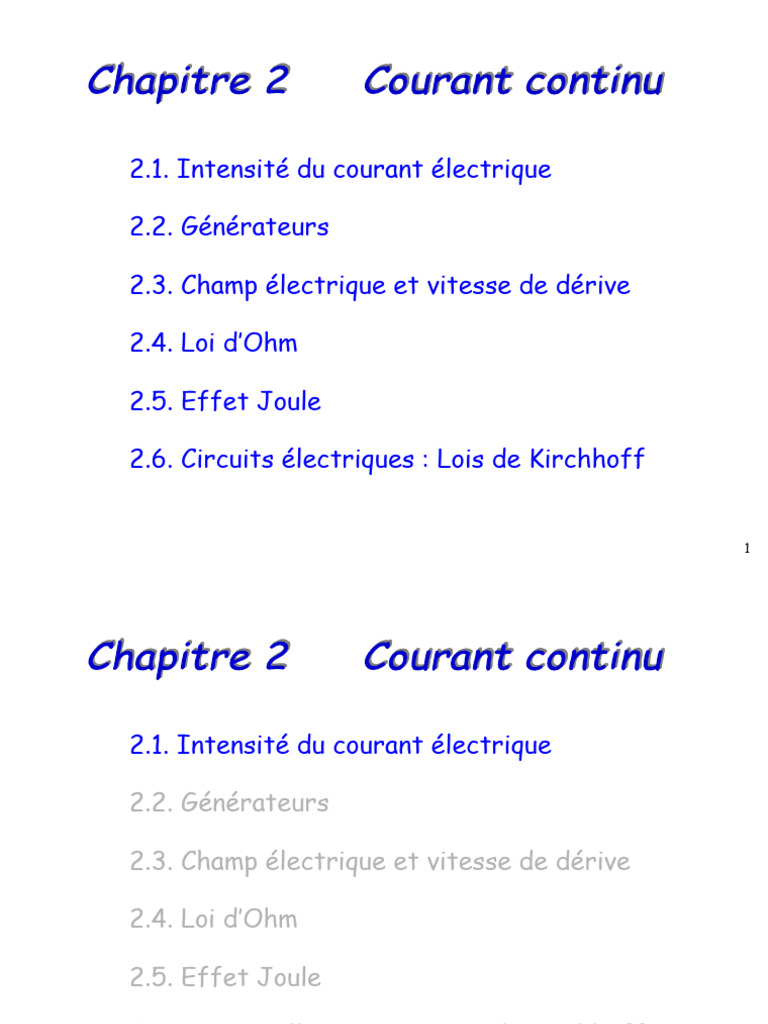 Chap2 Courant Continu | PDF
