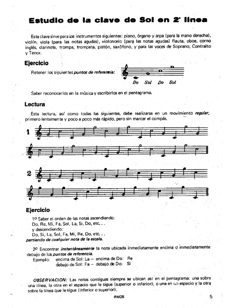 Dandelot - Estudio de La Clave de Sol y Fa | PDF