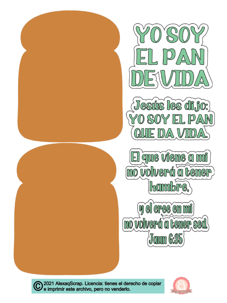 Imprimible Yo Soy El Pan de Vida | PDF