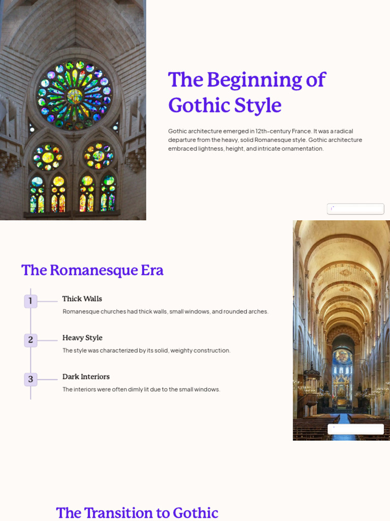 The Beginning of Gothic Style | PDF | Gothic Architecture | Vault ...