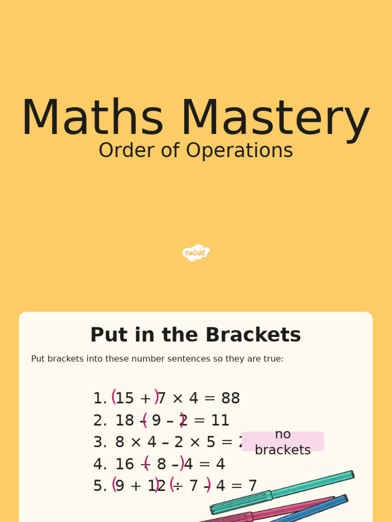 T2 M 1847 Year 6 Calculation Order Of Operations Maths Mastery