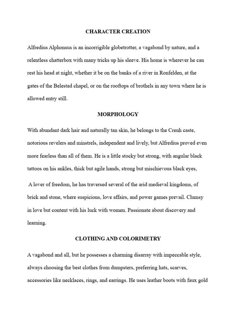 Character Creation | PDF