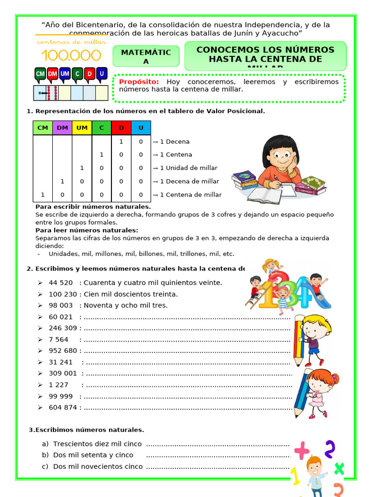 Ficha-Lun-Mat-Conocemos Los Números Hasta La CM | PDF Ficha-Lun-Mat-Conocemos Los Números Hasta La CM | PDF