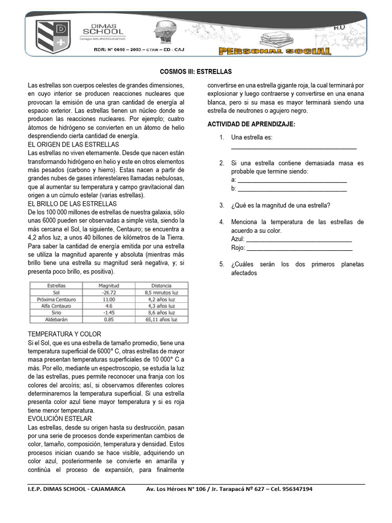 6to Primaria COSMOS III | PDF
