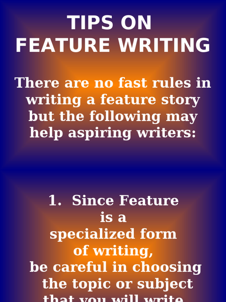 Feature Writing | PDF
