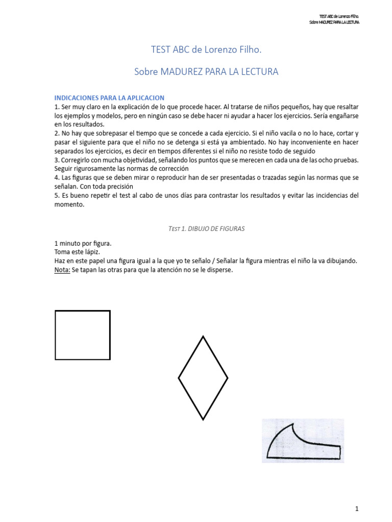 TEST ABC de Lorenzo Filho | PDF
